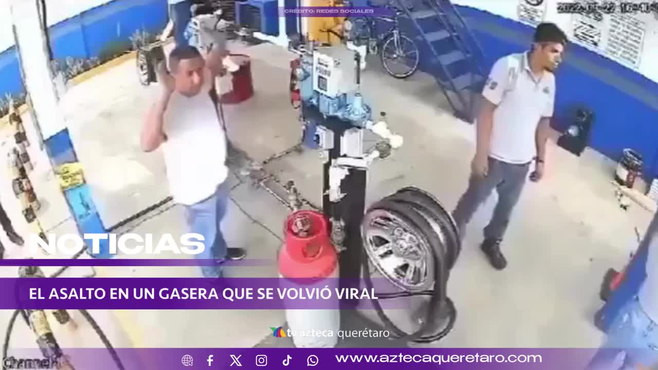 Se defiende con gas LP asalto a gasera se vuelve viral