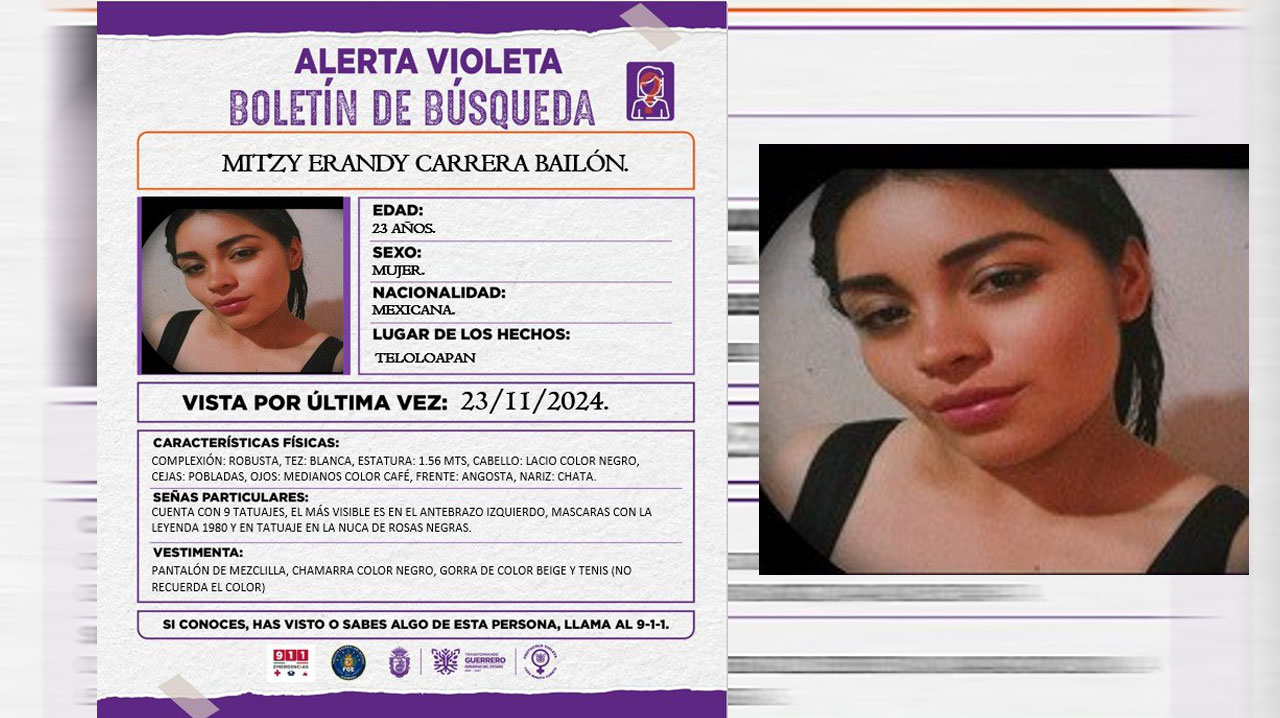 Alerta Violeta: Buscan a la joven Mitzi Erandy Carrera Bailón ...