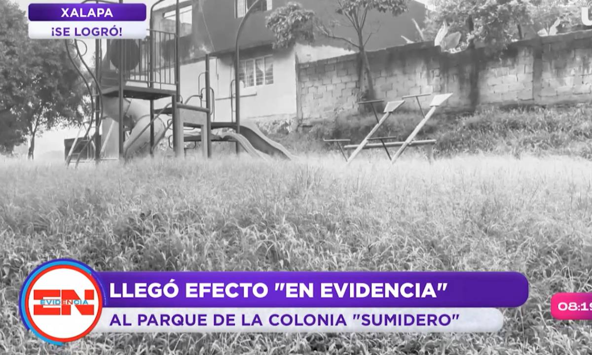 Arreglan mal estado de parque en colonia Sumidero de Xalapa