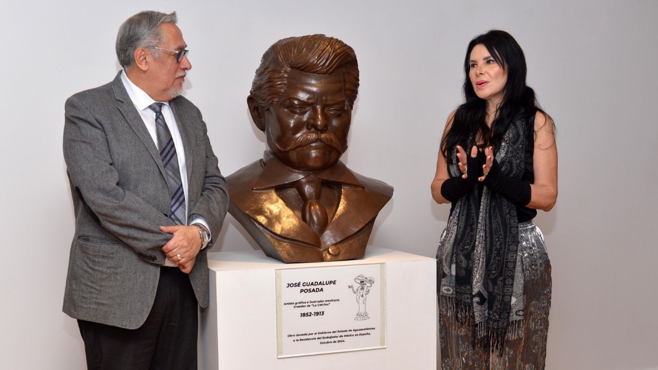 ¡Orgullo de Aguascalientes! Develan busto en Madrid de José Guadalupe ...