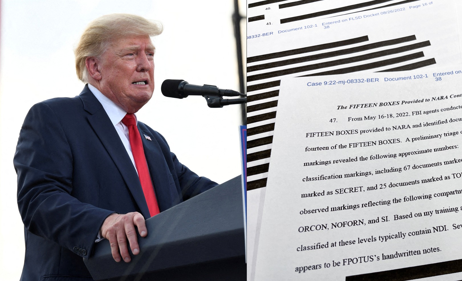 Este es el documento que permitió el cateo del FBI a la casa de Trump