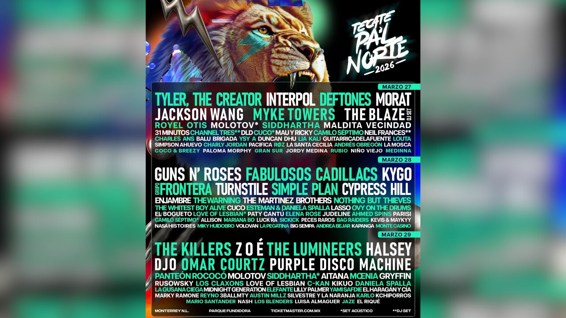 ÚLTIMA HORA: Festival Tecate Pal' Norte REVELA su cartel de la edición 2026