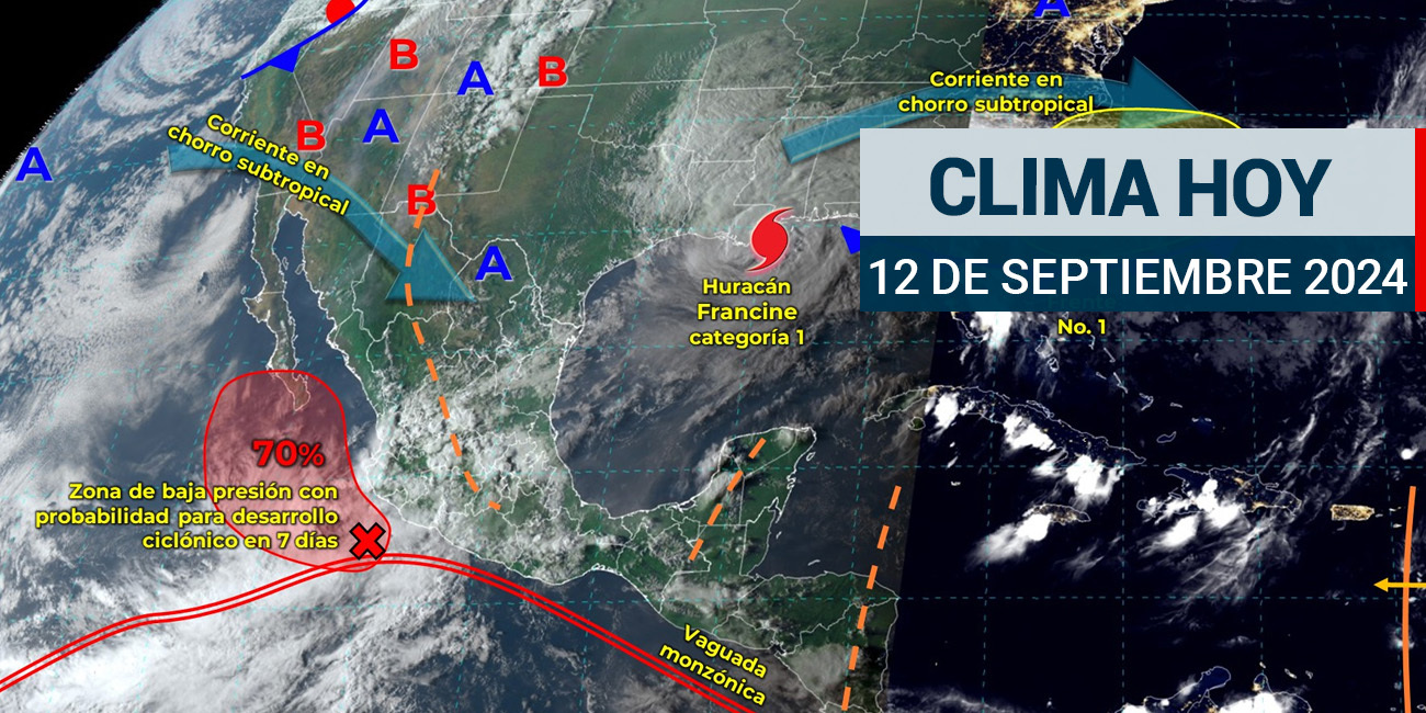 Clima hoy 12 de septiembre: ¿En qué estados de México se esperan lluvias?