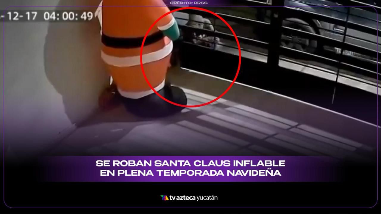 Robo de inflable de Santa en plena Navidad
