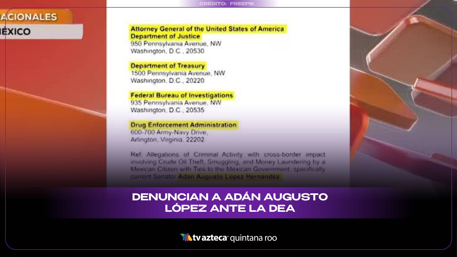 Denuncian a Adán Augusto López ante la DEA por presuntos nexos con ...