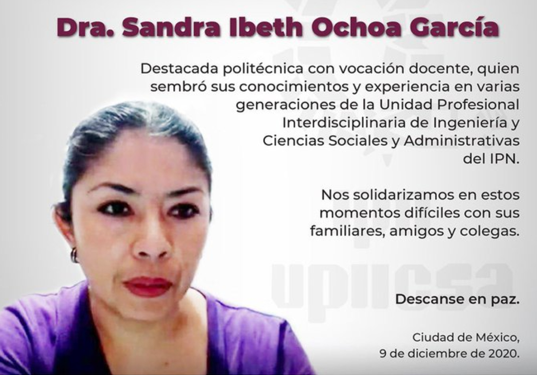 Exigen justicia para maestra del IPN muerta, en el Edomex