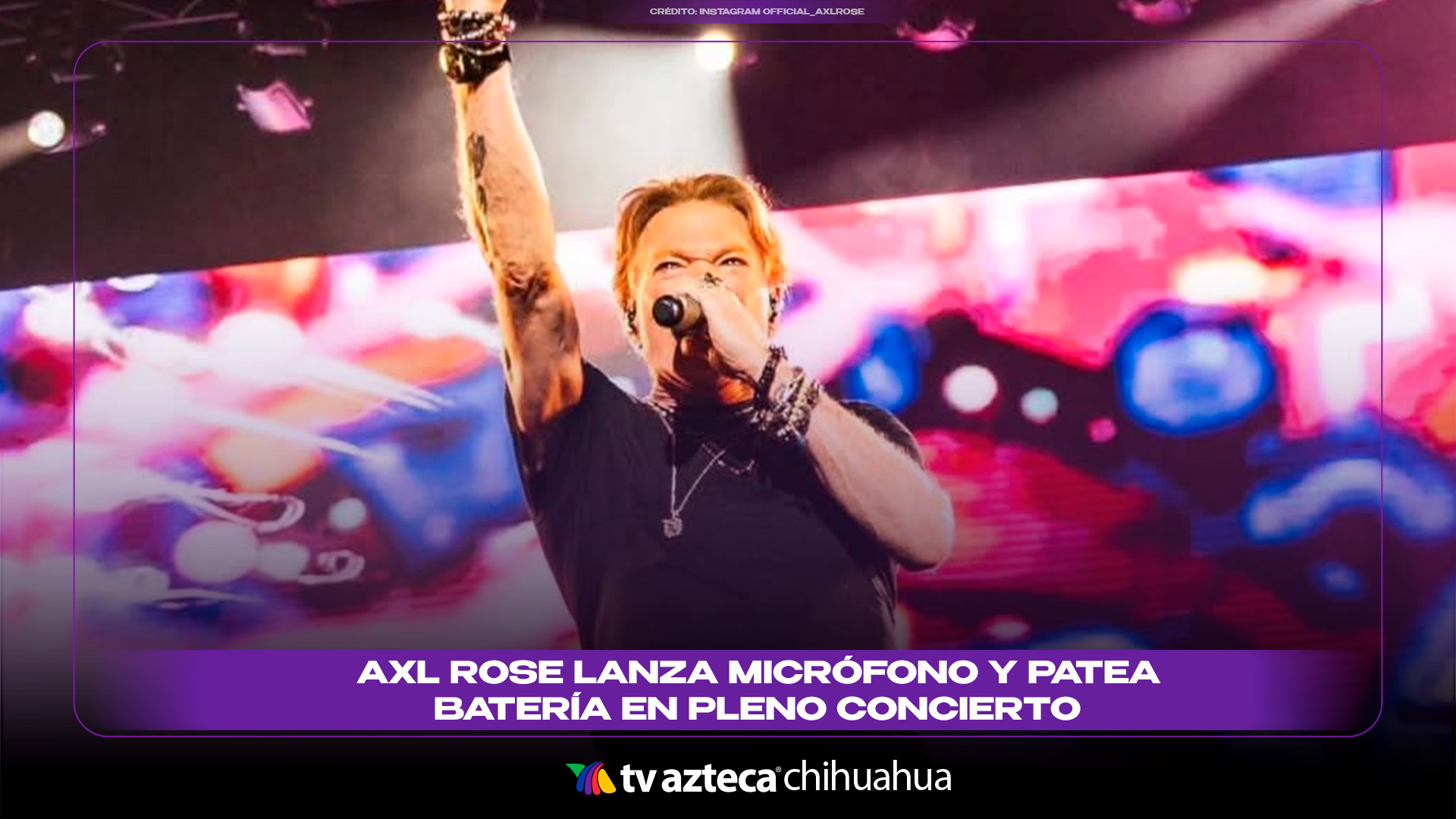 Axl Rose protagoniza tenso momento en concierto de Guns N’ Roses en ...