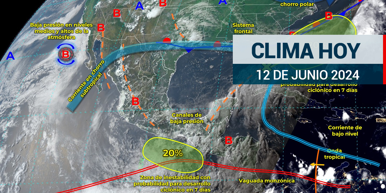El clima en México HOY 12 de junio: habrá tormentas, granizo y calor ...