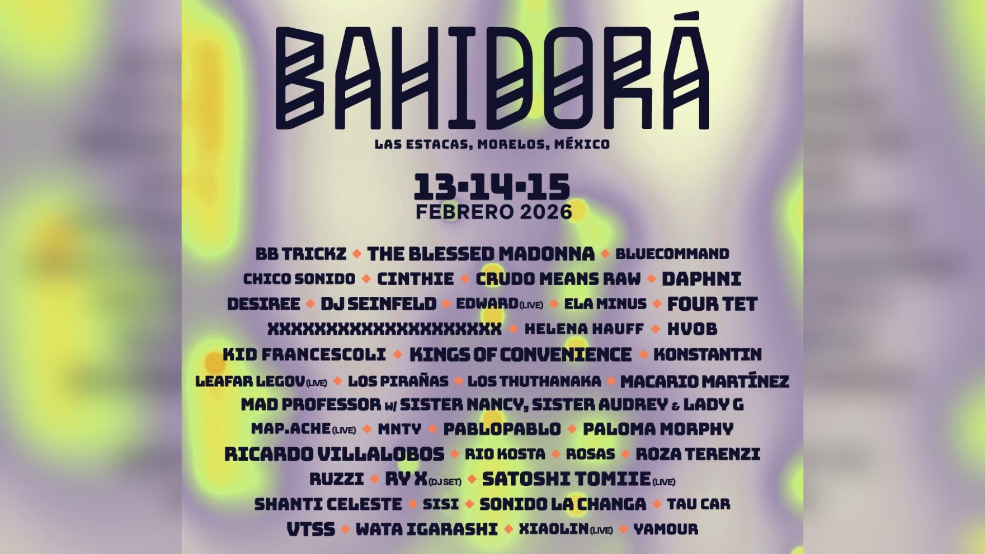Revelan el cartel completo del Festival Bahidorá 2026 el cuál será en ...