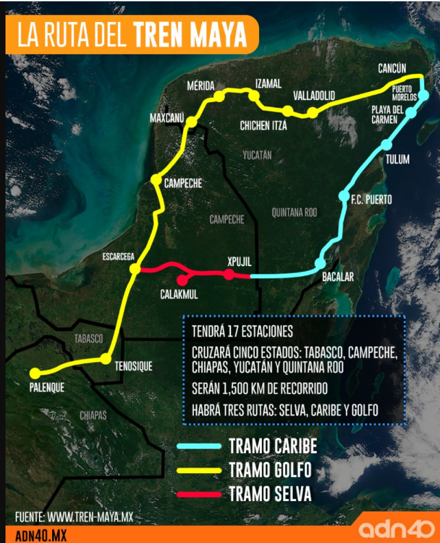 Ya se tienen tres contratos para la construcción del Tren Maya