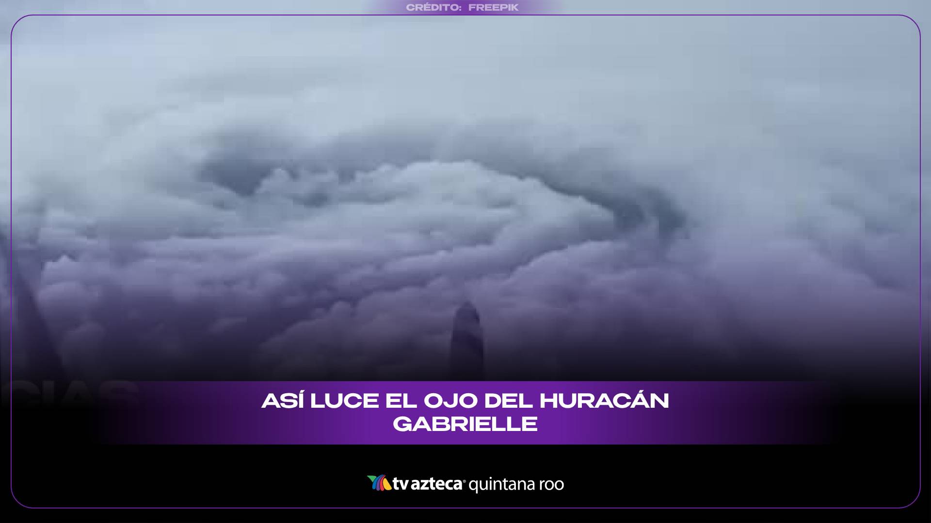 VIDEO: Así se vió el ojo del huracán Gabrielle en el Atlántico