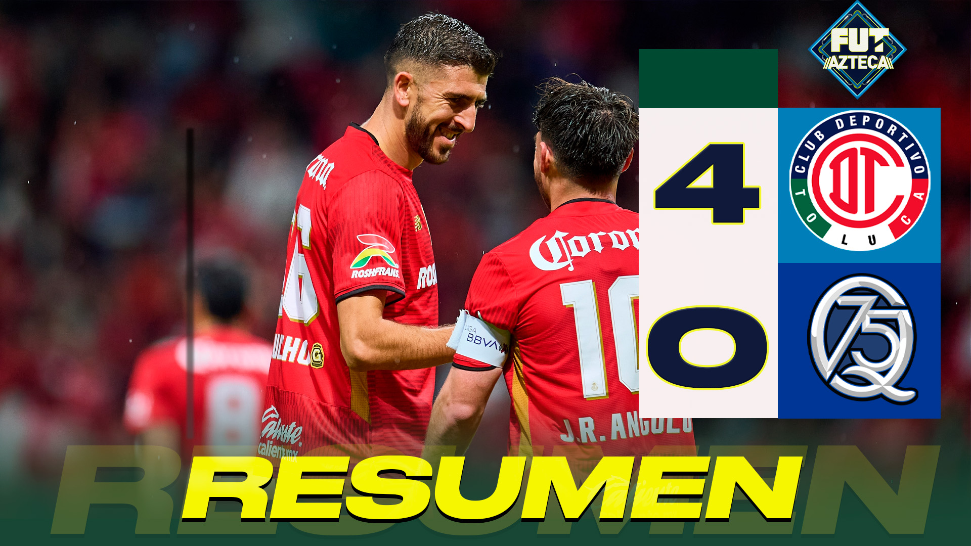 Resumen del partido: Toluca 4 - 0 Querétaro | Jornada 13 | Apertura ...