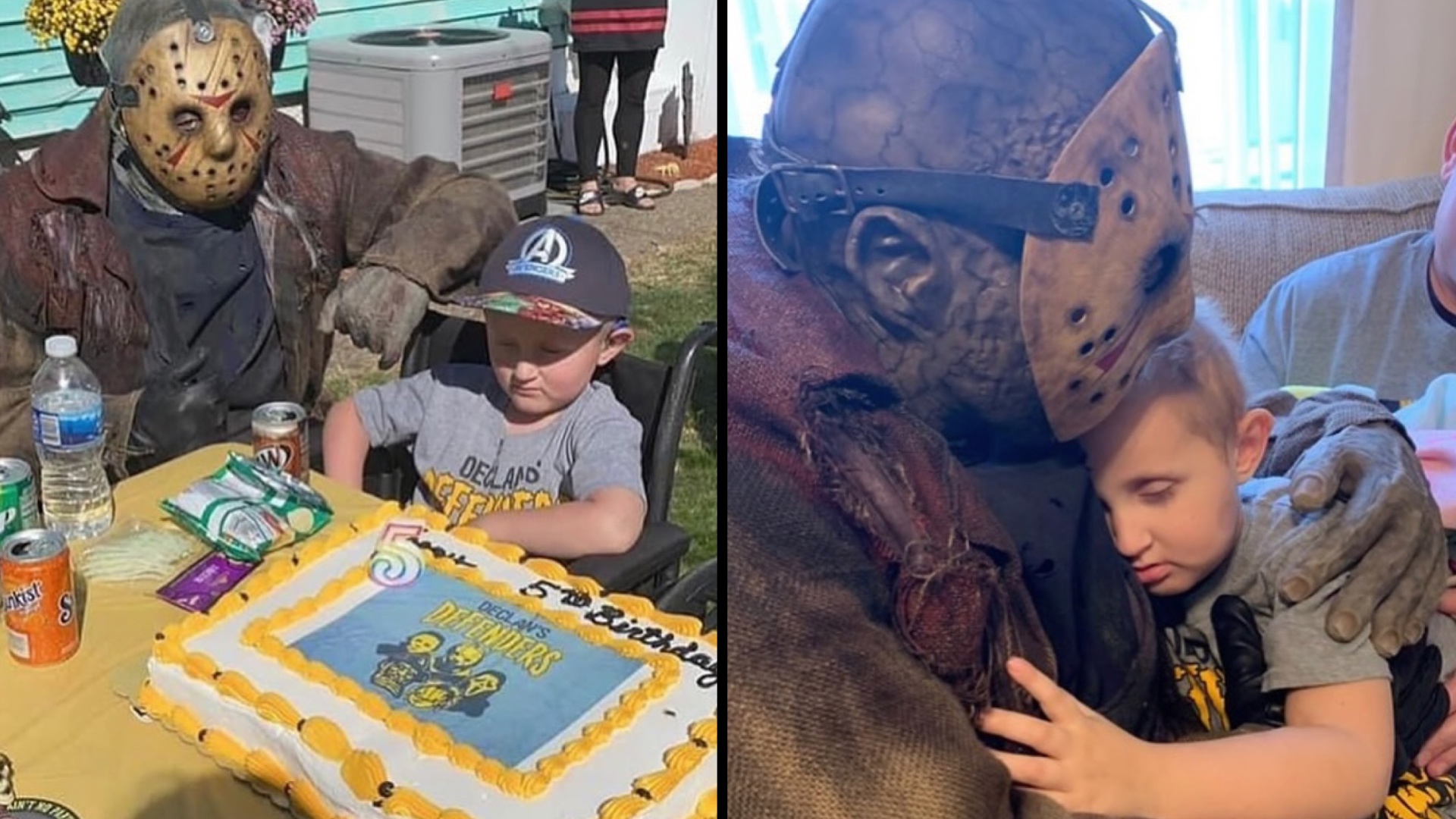 Declan McCombs niño con cáncer fan de Jason Voorhees