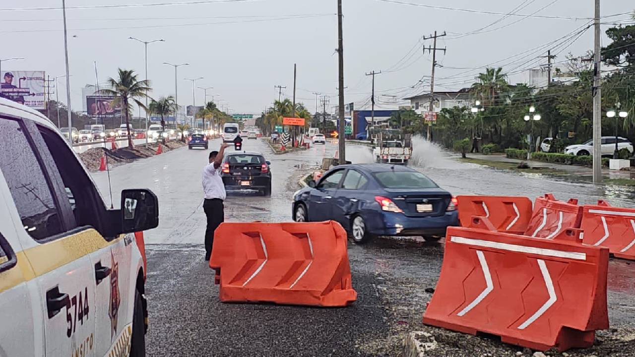 Fortalecen la seguridad vial en Cancún ante las lluvias