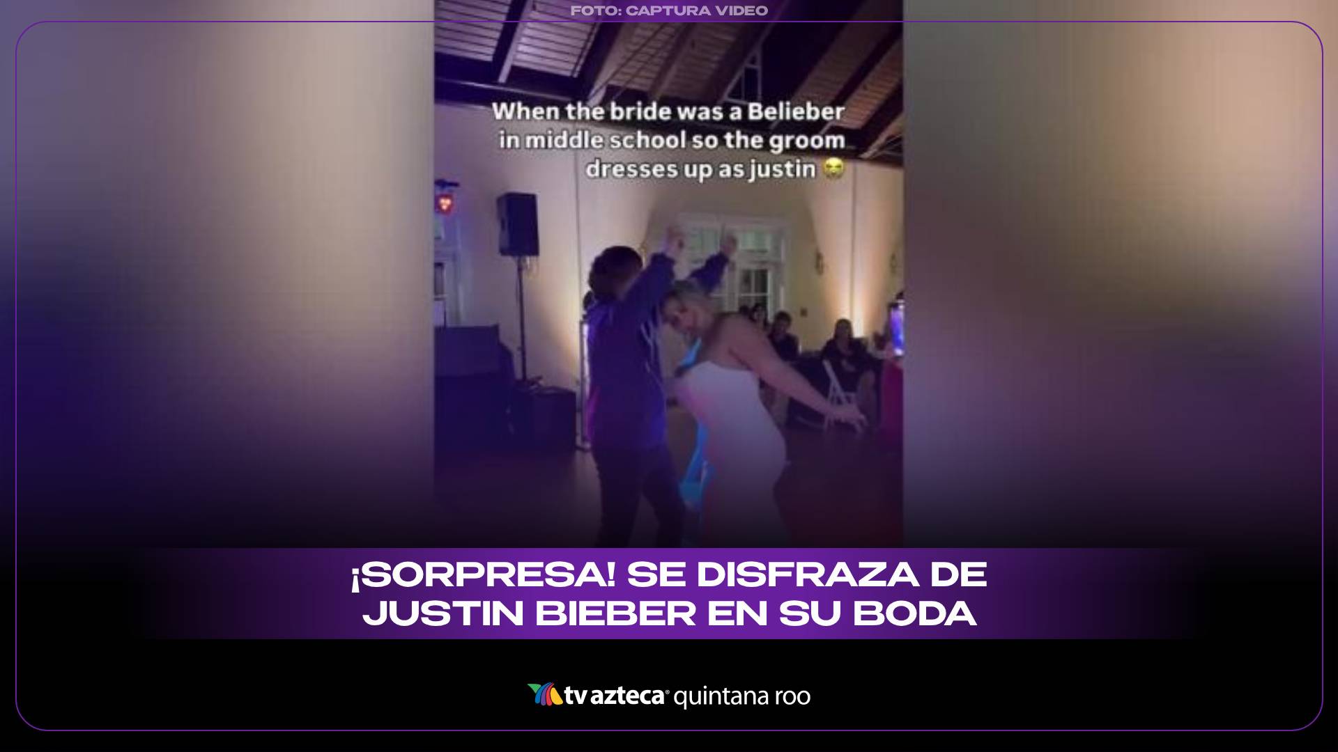 VIDEO: ¡Sorpresa! Se disfraza de Justin Bieber en su boda para ...