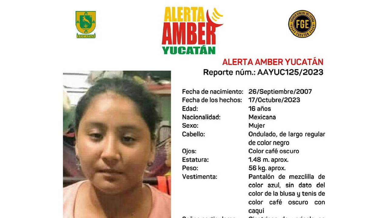 Activan Alerta Amber en Yucatán por Marian Alejandra Castillo Balam de ...