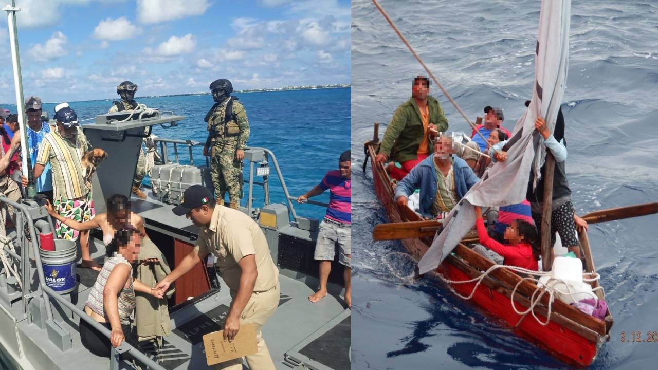 Realizan el rescate de personas extranjeras en costas de Quintana Roo