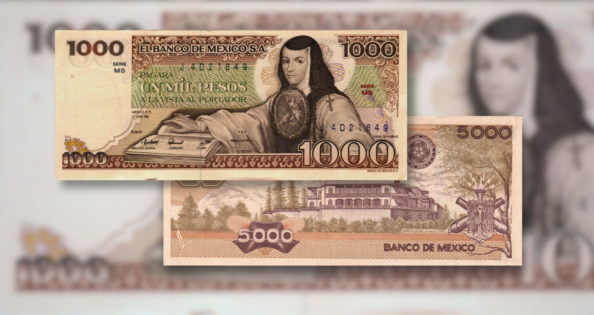 ¿Cuál es el antiguo billete de mil pesos y cinco mil que vale más de 9 ...