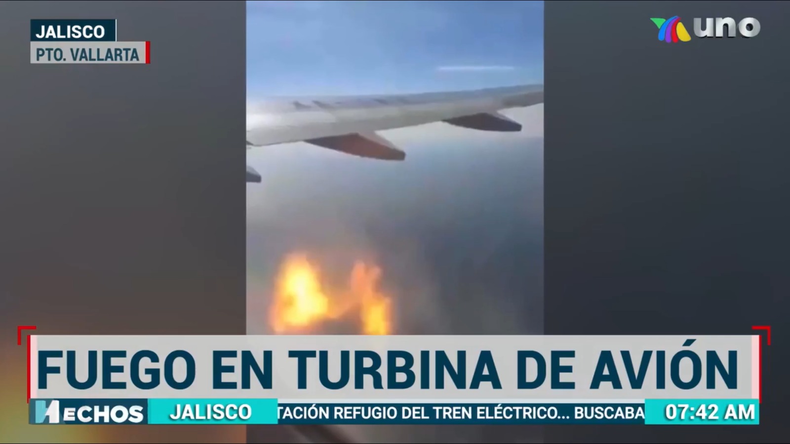 VIDEO: Así captaron la explosión de una turbina de un avión en pleno vuelo