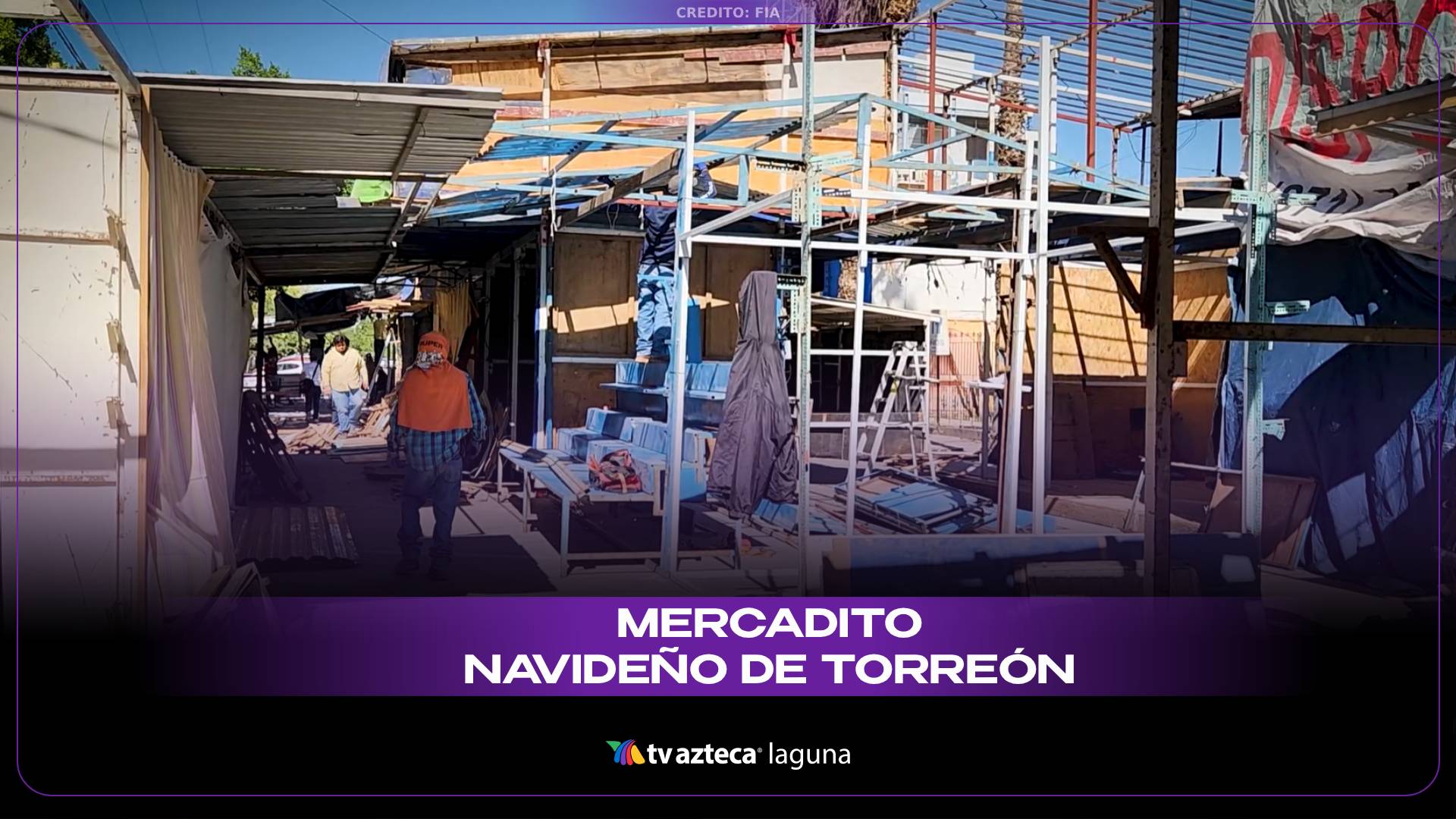 Comienza el montaje del Mercadito Navideño en Torreón 2025