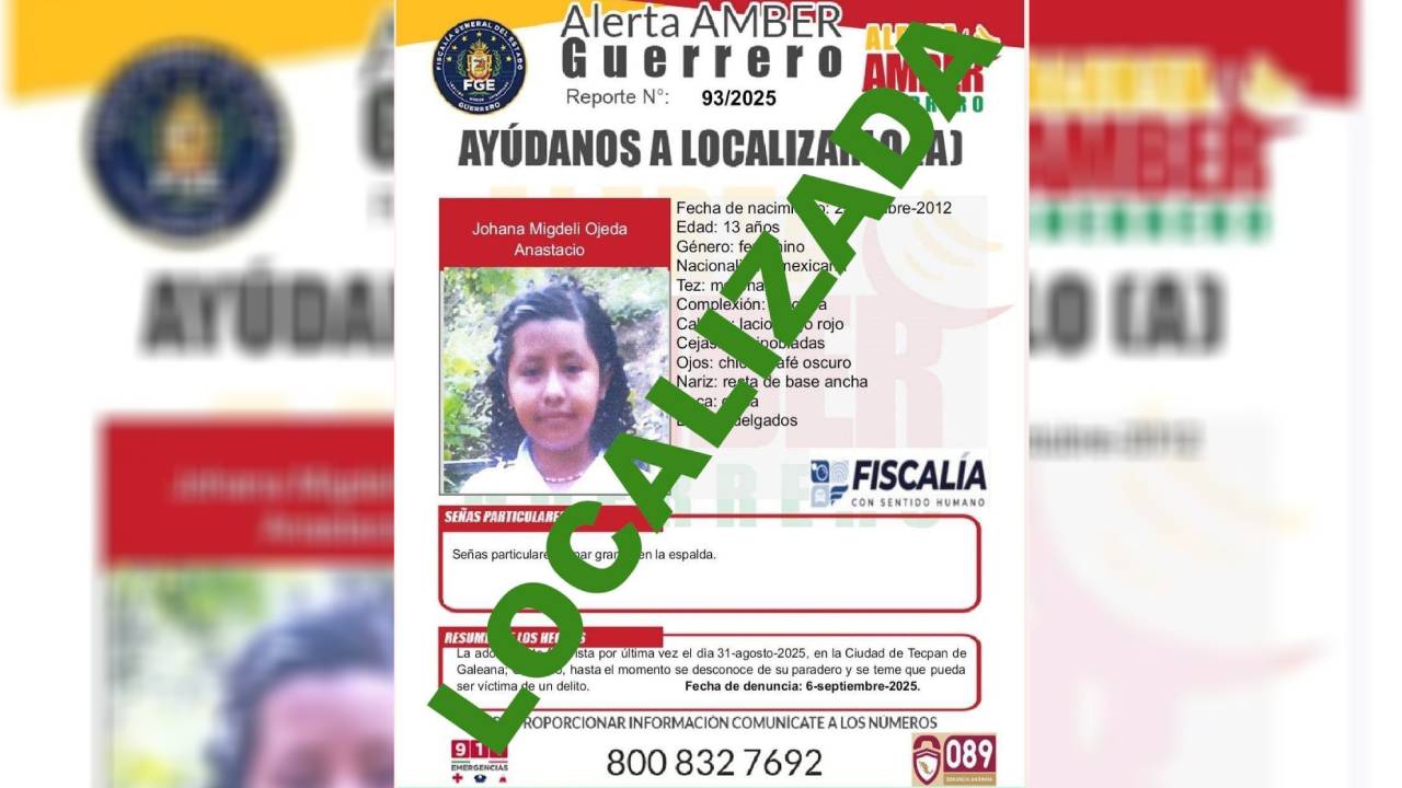Alerta Amber: Localizada la menor Johana Migdeli Ojeda Anastacio ...