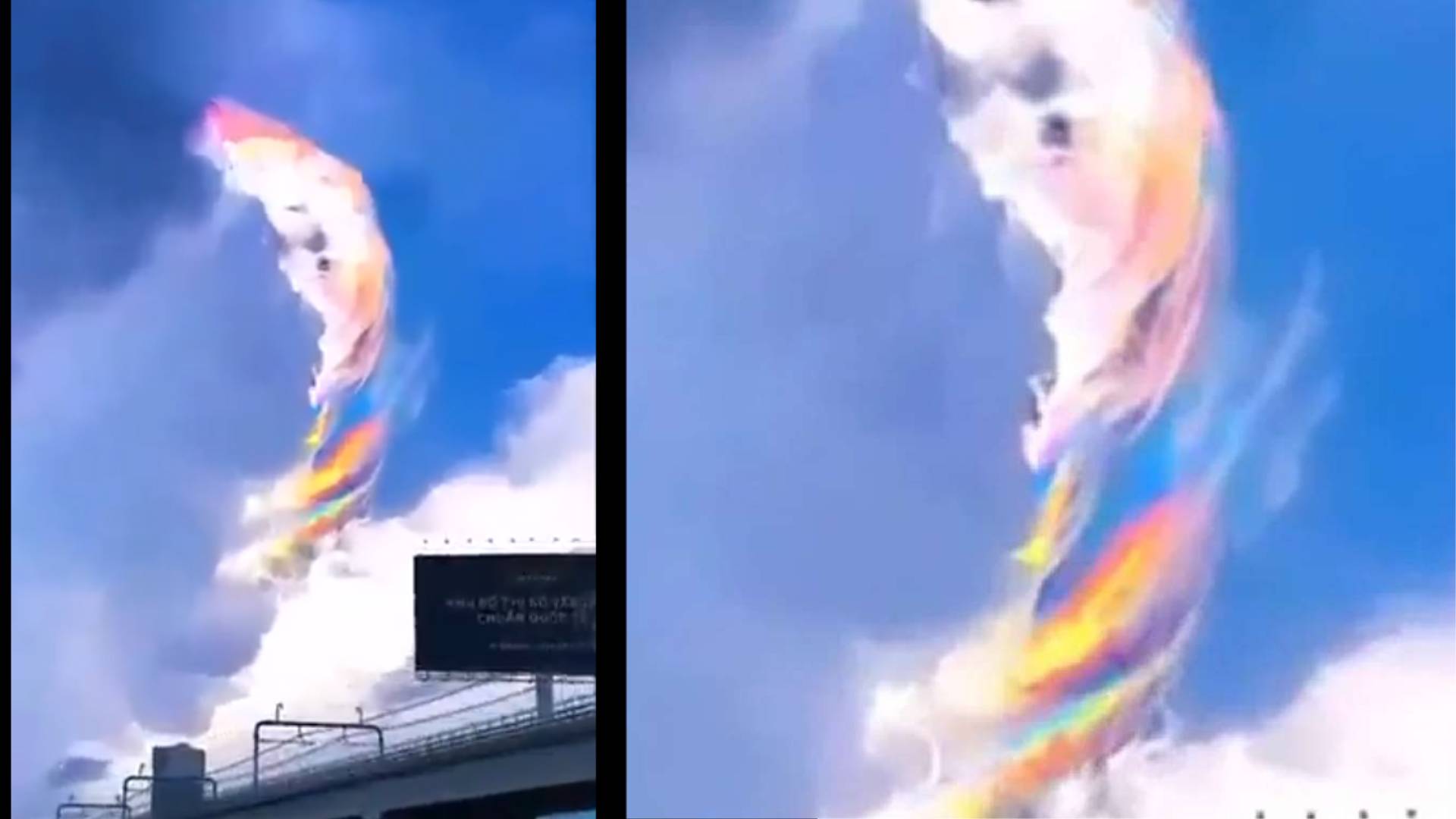 Nube iridiscente en el cielo de Vietnam asombran al mundo entero| VIDEO