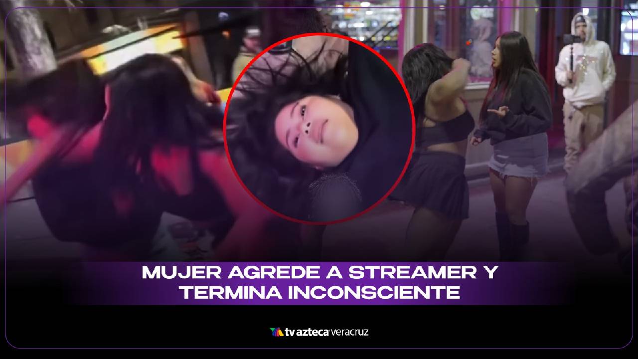 Mujer agrede a streamer y termina inconsciente en la calle
