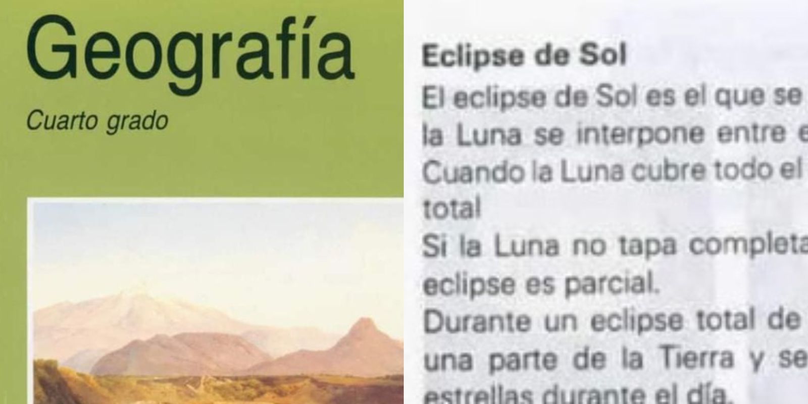 Libro de texto de la SEP de 1993 predice eclipse solar del 8 de abril ...