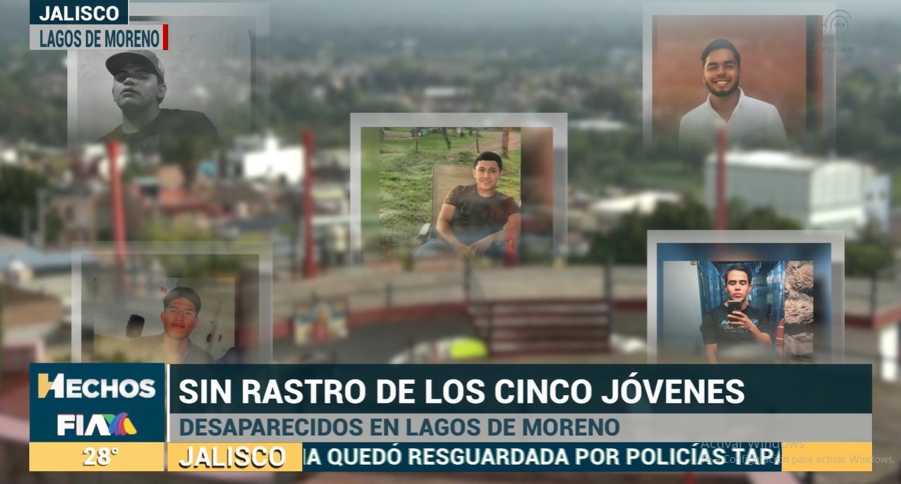 Sin rastro de los cinco jóvenes desaparecidos en Lagos de Moreno