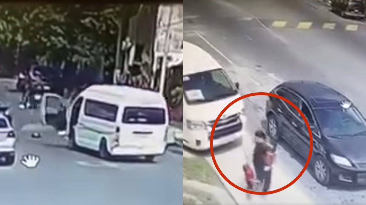 Camioneta Se Queda Sin Frenos Y Casi Atropella A Una Madre Con Sus