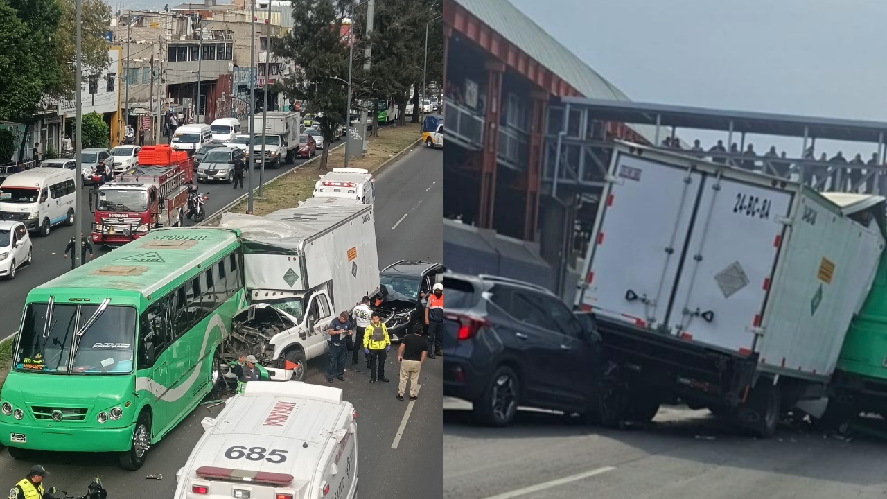 Accidente en Calzada Ignacio Zaragoza hoy: choque múltiple deja 8 heridos