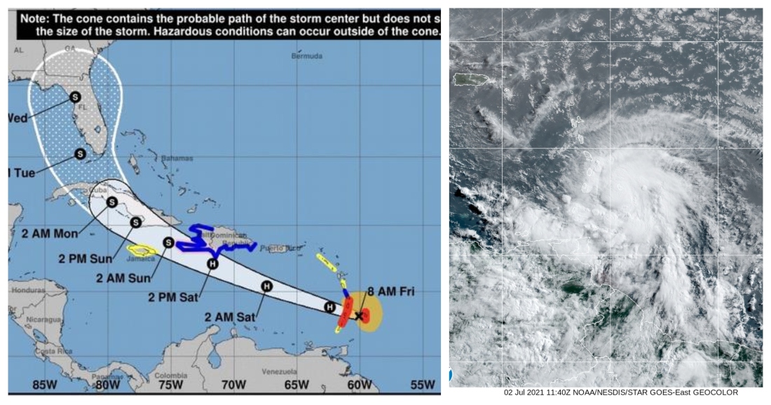 "Elsa" se convierte en el primer huracán de la temporada en el Atlántico