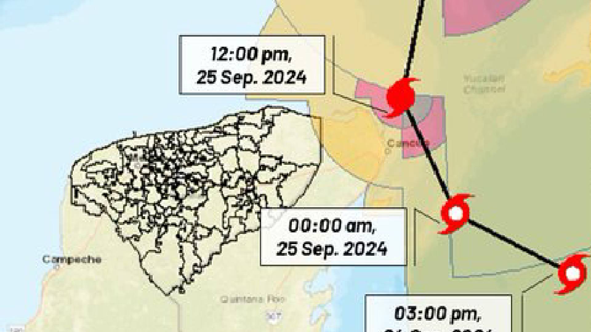 La tormenta tropical Helene está CERCA de la Península de Yucatán ...
