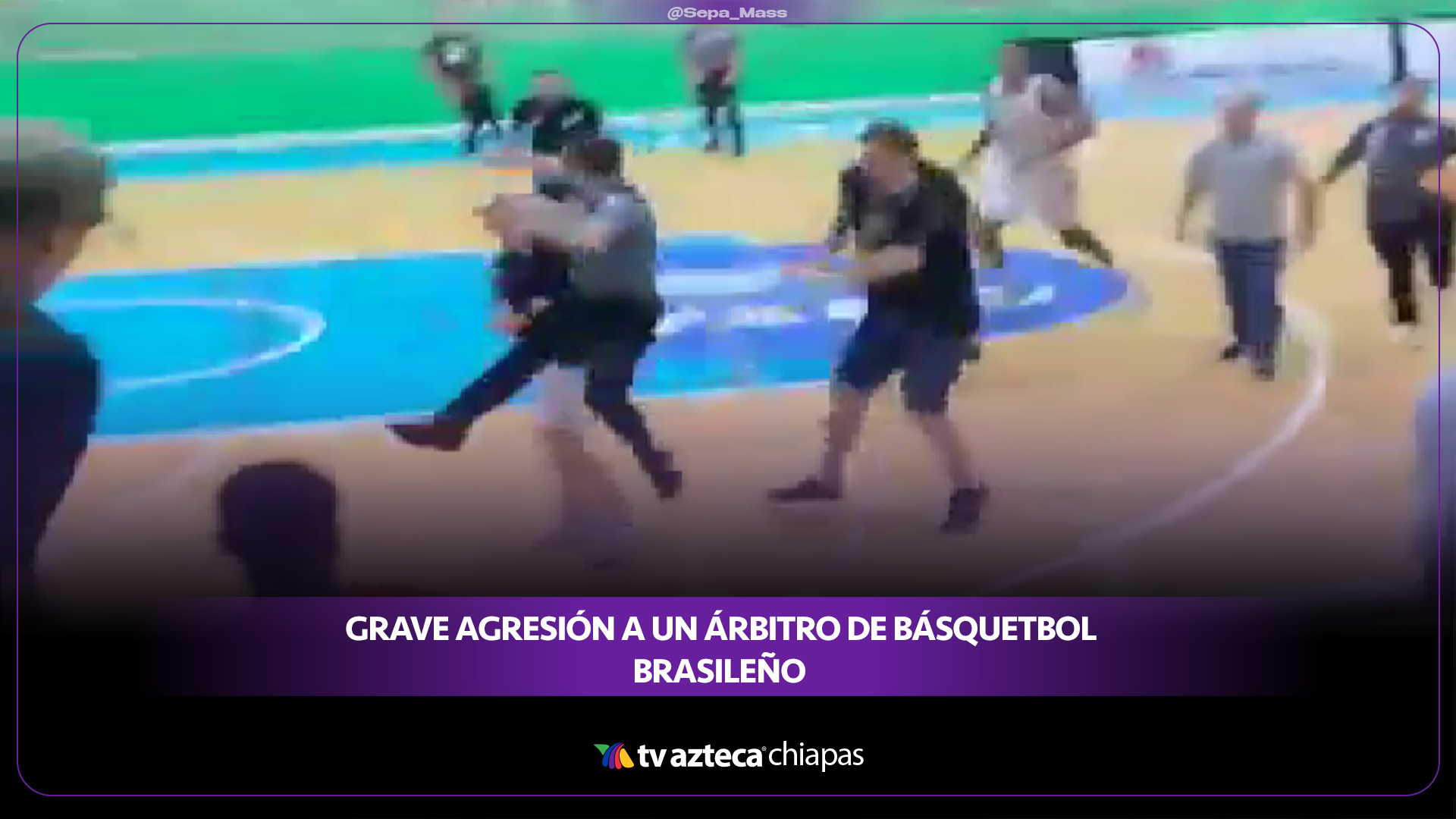 VIDEO: Árbitro es agredido tras partido de baloncesto en Brasil