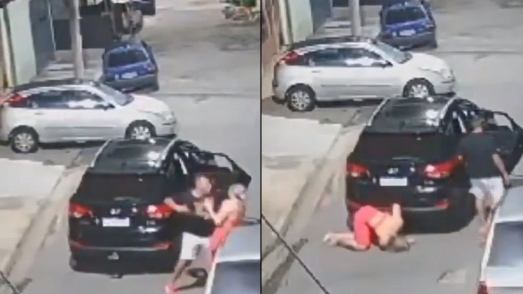 🔴VIDEO | ¡A sangre fría! Policía mata a su esposa con 3 disparos en Sao ...