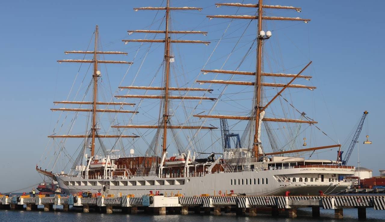 Arriba por primera vez el Sea Cloud Spirit a Yucatán