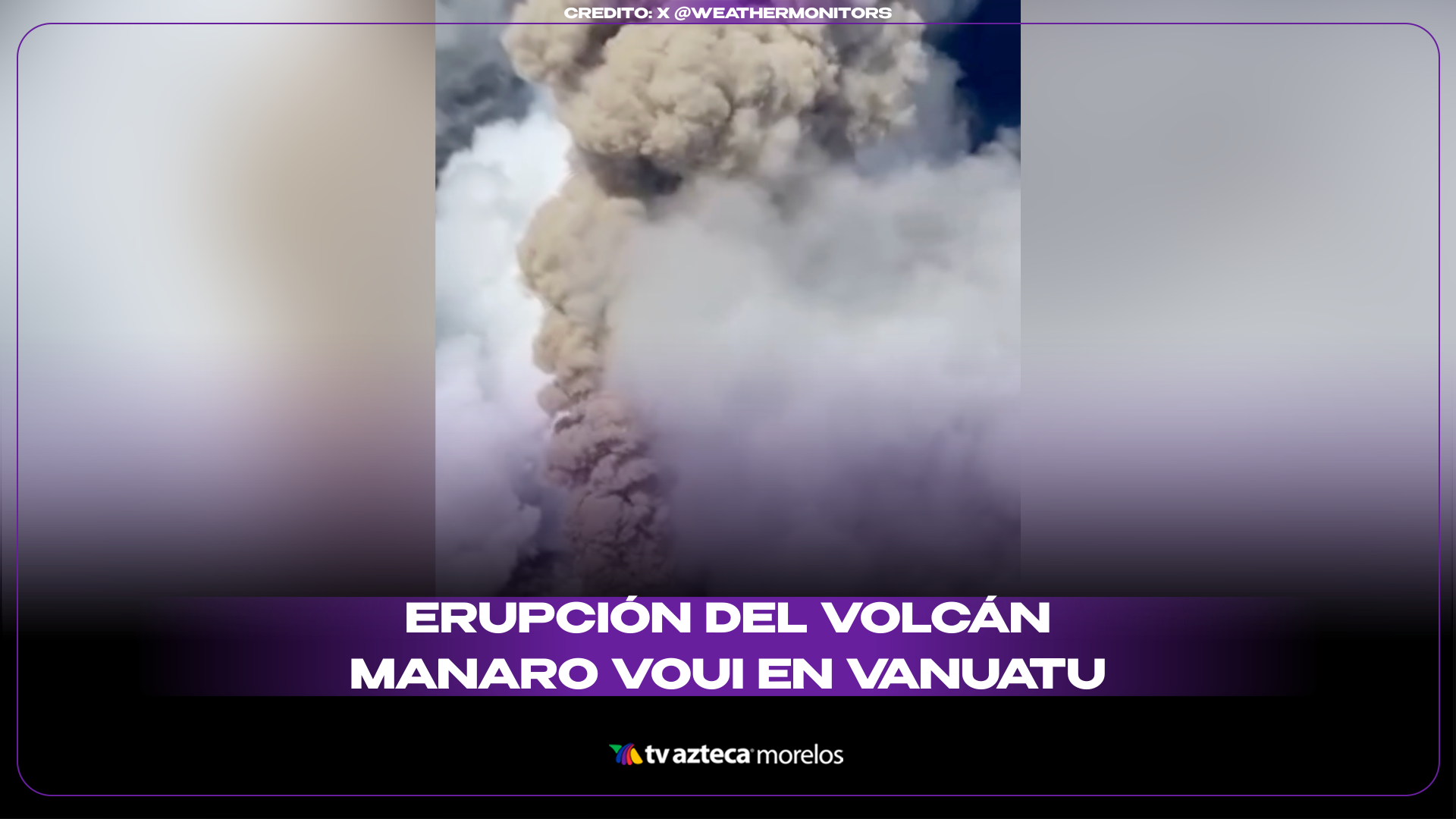 Erupción del volcán Manaro Voui en Vanuatu