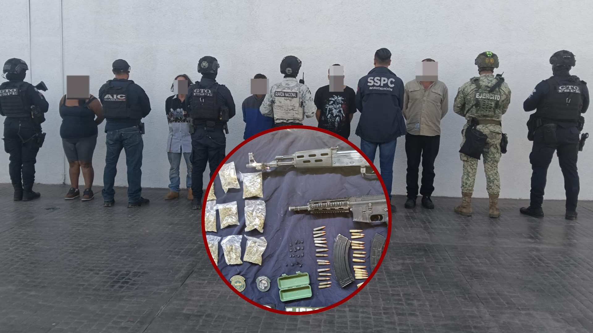Detienen a cinco personas con armas y presunta droga en Yuriria, 4 marzo 2025: ¿cómo y dónde pasó?