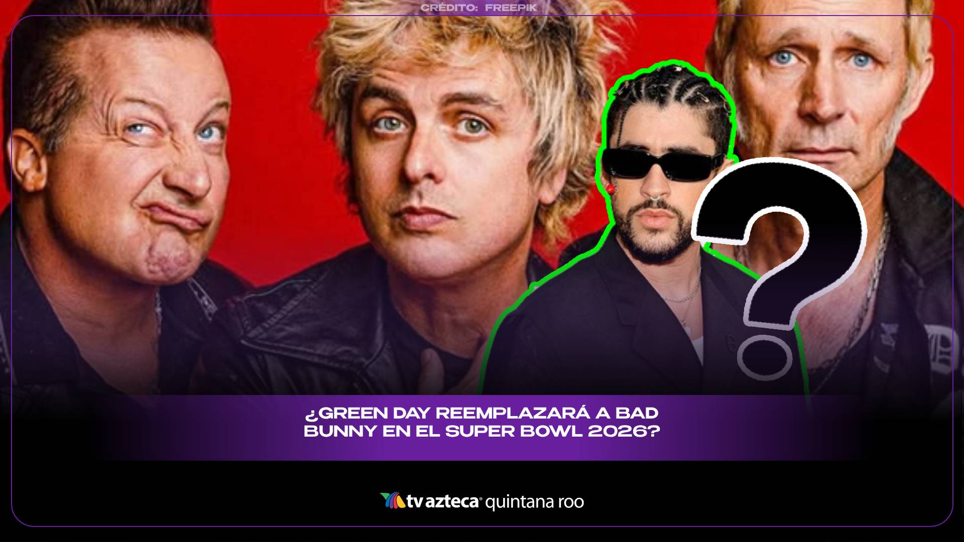 ¿Canceló Bad Bunny? Green Day tocará en el Super Bowl LX este 2026
