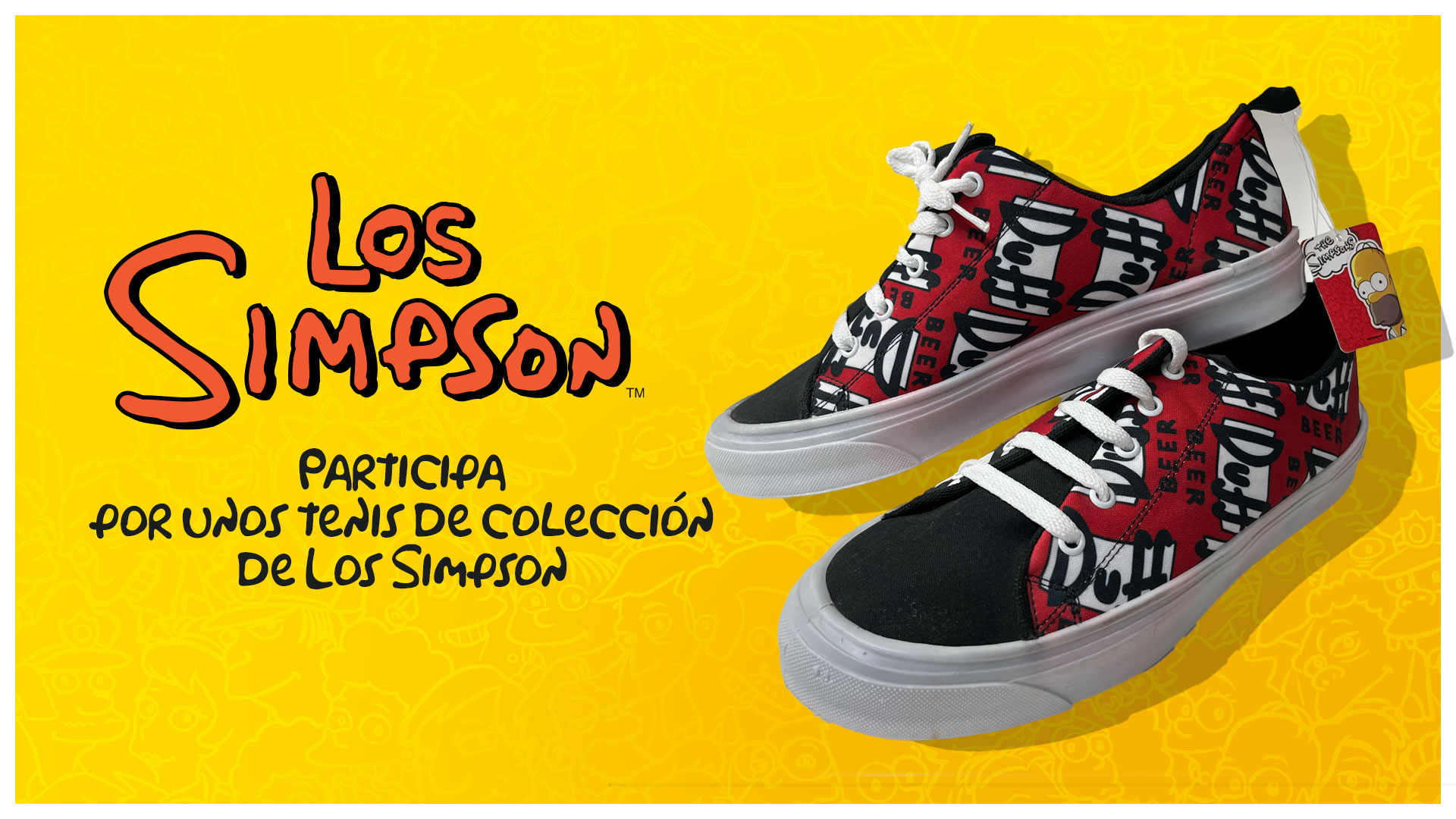 Participa y podrías llevarte unos tenis de colección de Los Simpson