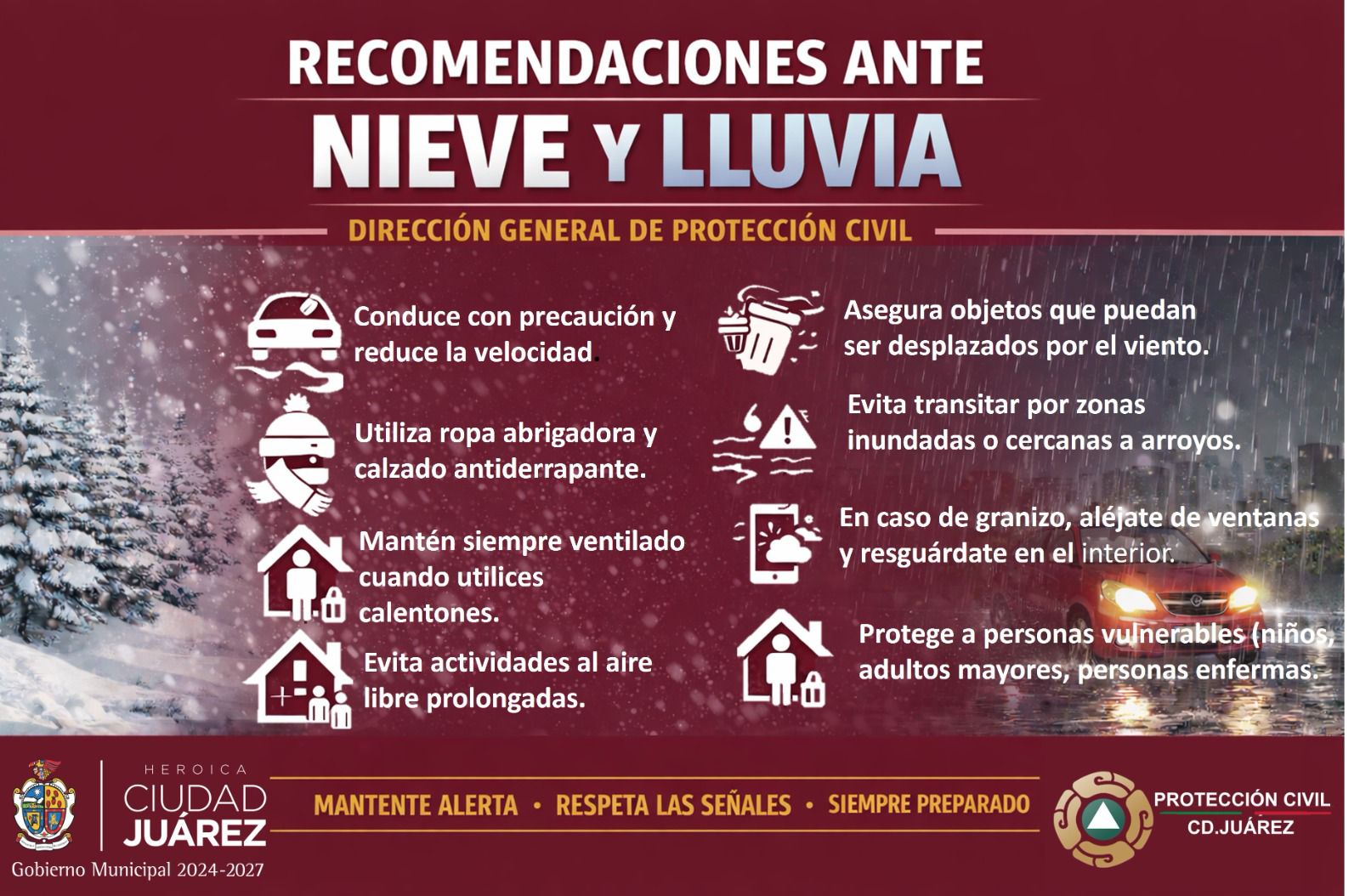 ¿Qué hacer si está nevando en Ciudad Juárez hoy domingo 25 de enero ...