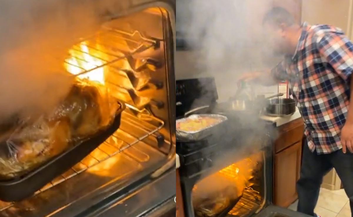 ¡Ya huele a Pavo! Familia quema la comida en Thanksgiving Day