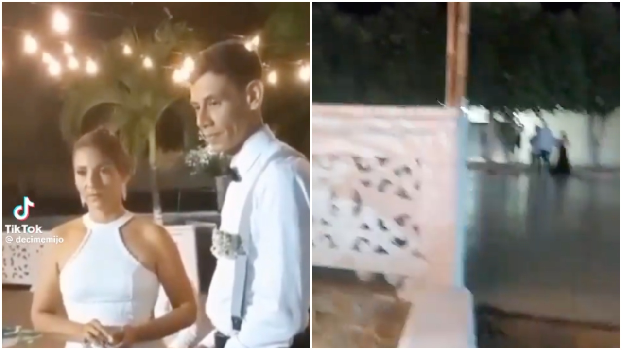 VIDEO: Novia cancela boda en plena ceremonia, los invitados terminaron pagando la fiesta