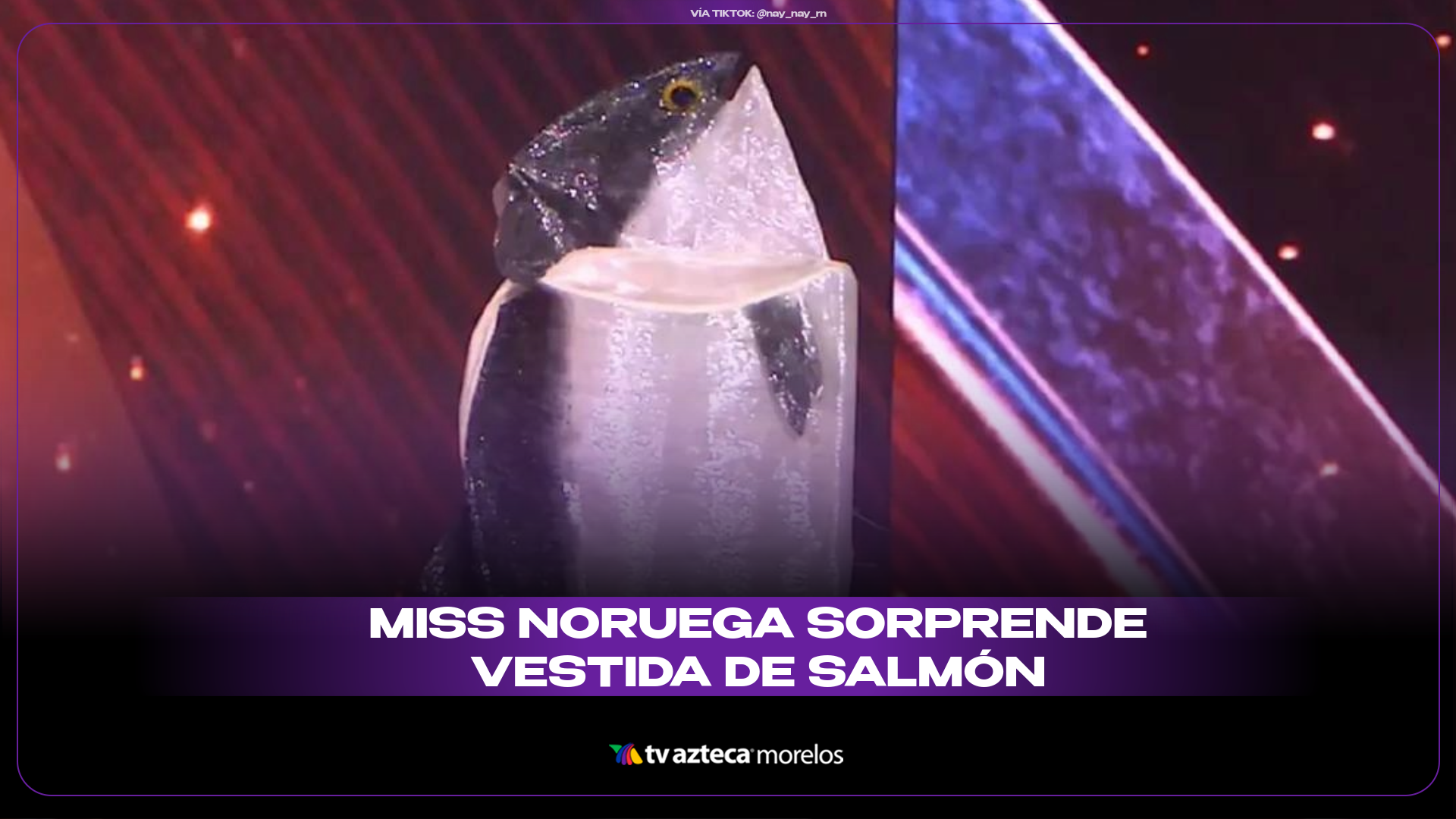 Miss Noruega sorprende vestida de… ¡salmón!