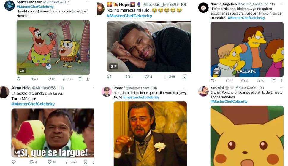 En el programa 10 de MasterChef Celebrity, los memes no faltaron, aquí ...