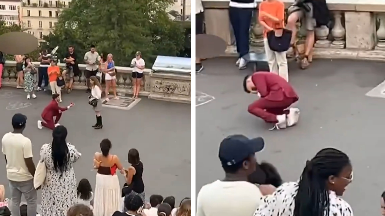 Joven le propone matrimonio a su novia en París y su respuesta fue totalmente inesperada | VIDEO