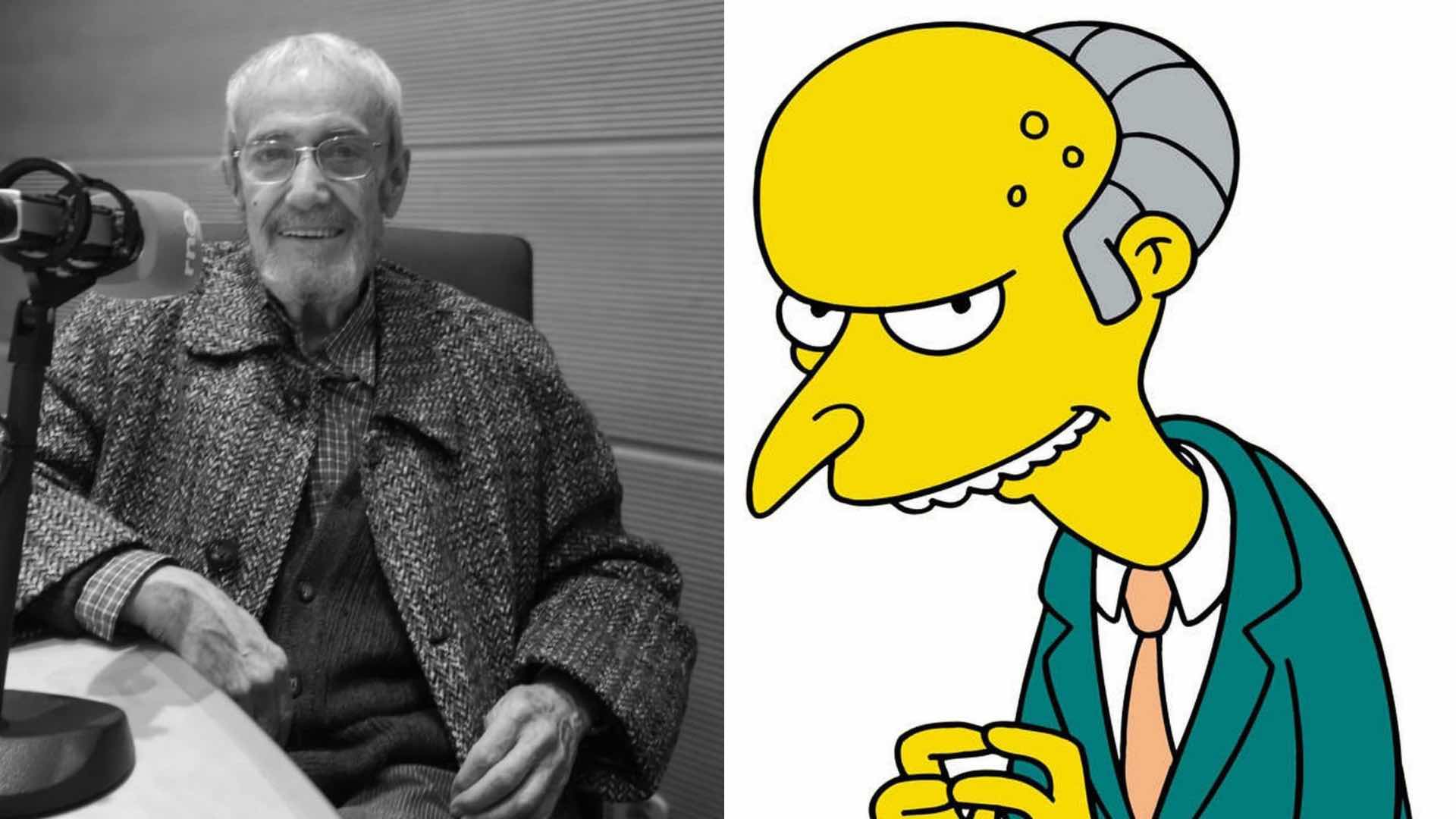 ¿De qué murió Javier Franquelo, actor que dio voz al Sr. Burns en Los ...