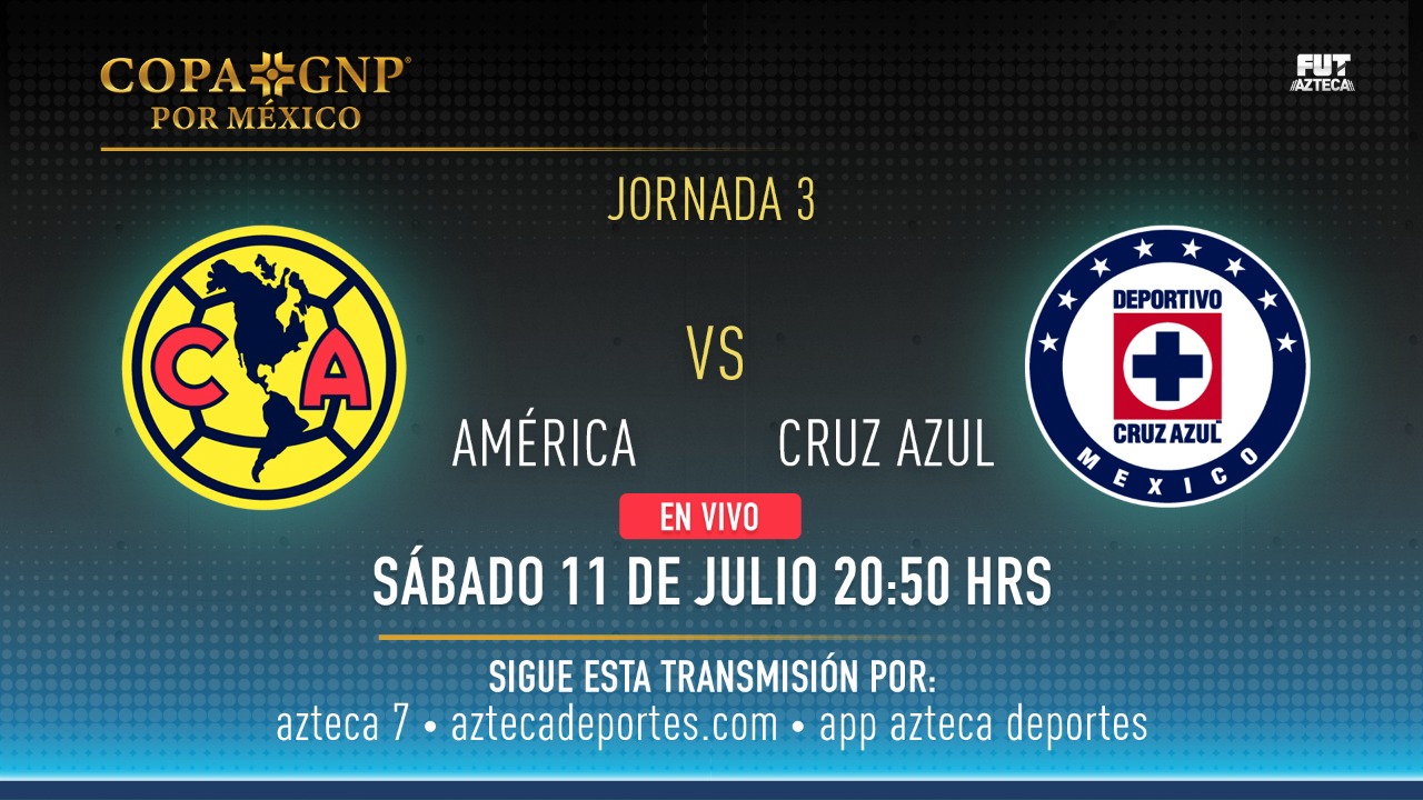No te pierdas por Azteca Deportes el América vs Cruz Azul en la Copa ...