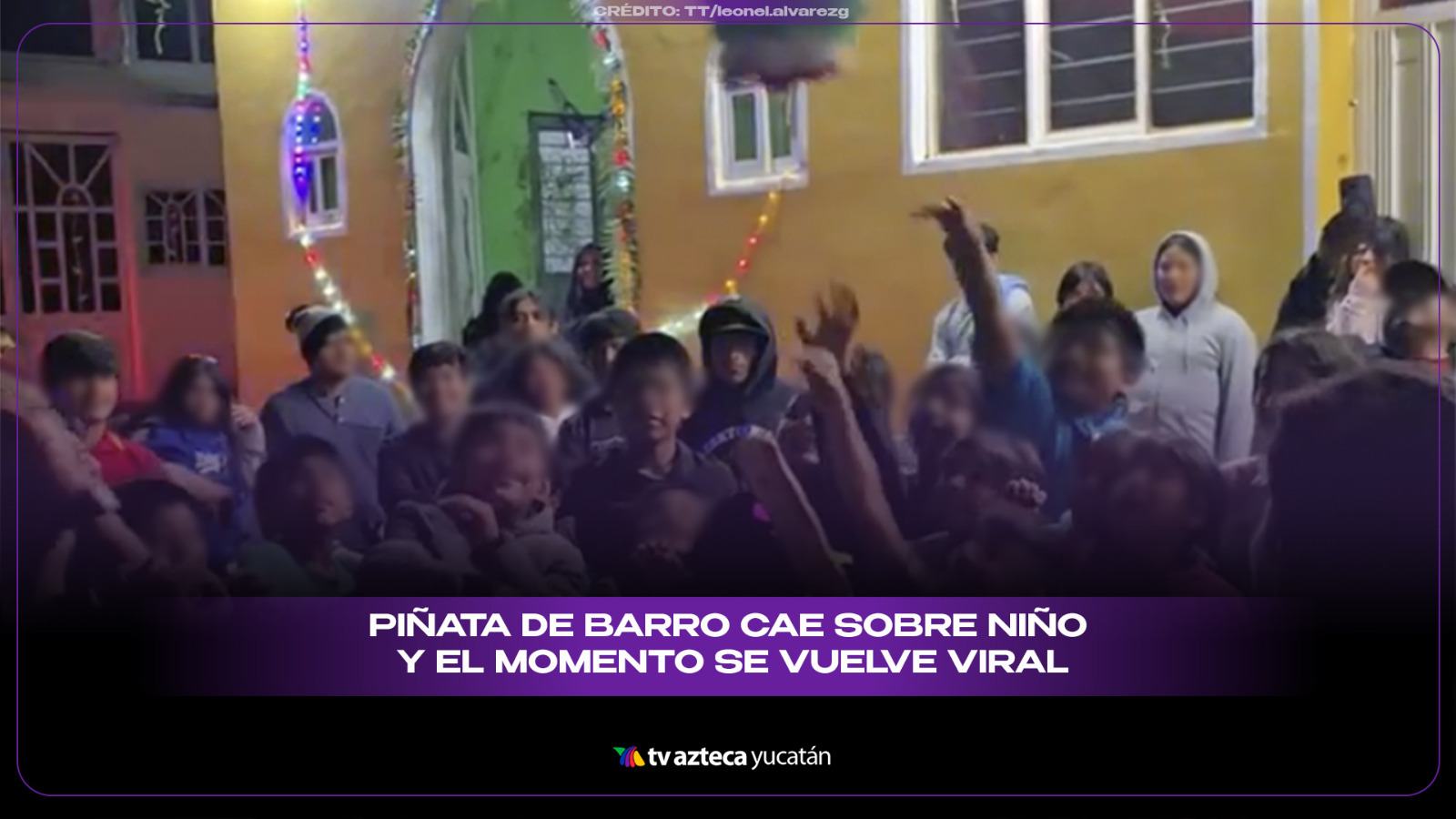 Piñata de barro cae sobre niño durante posada en Oaxaca: Video viral
