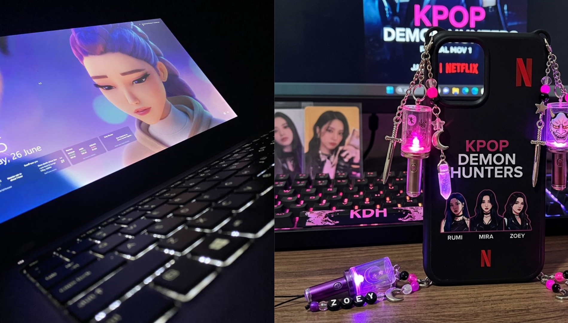 4 ideas para decorar tu laptop al estilo KPop Demon Hunters
